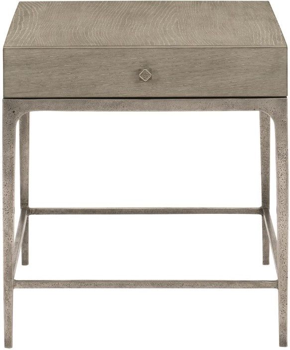 Bernhardt Linea Cerused Greige Side Table | Fischer Furniture | Rapid ...