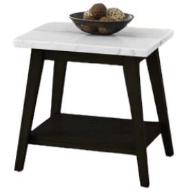 Steve Silver Co. Vida White End Table with Black Base | Pruitt's Fine ...