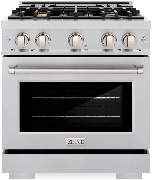 ZLINE Select 30" Stainless Steel Pro Style Dual Fuel Range | SND ...