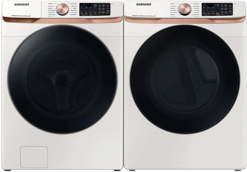 Samsung Ivory Front Load Washer & Gas Dryer Laundry Pair | Famous Tate ...
