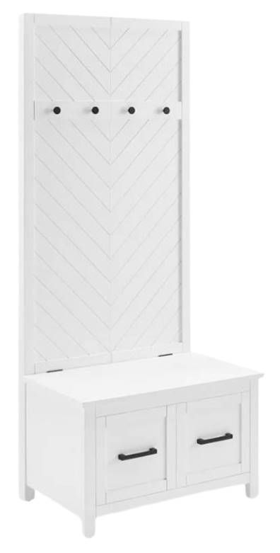 Crosley Furniture® Kayce White Hall Tree | Big Sandy Superstore ...