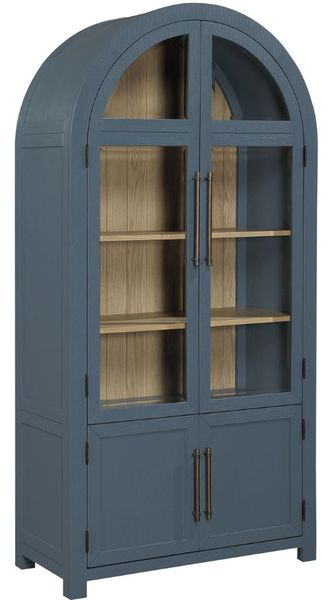 Steve Silver Co. Magnolia Dusty Blue Curio | BlvdHome