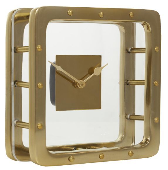Deco Marche Gold Aluminum Floating Clock | Fischer Furniture | Rapid ...