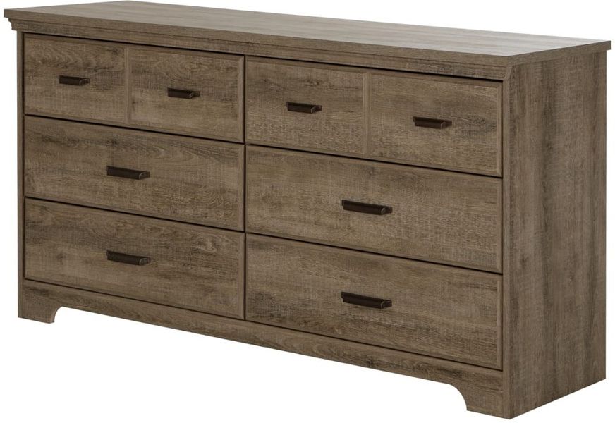Commode double Versa en Chêne vieilli de South Shore | Mobilier 2000