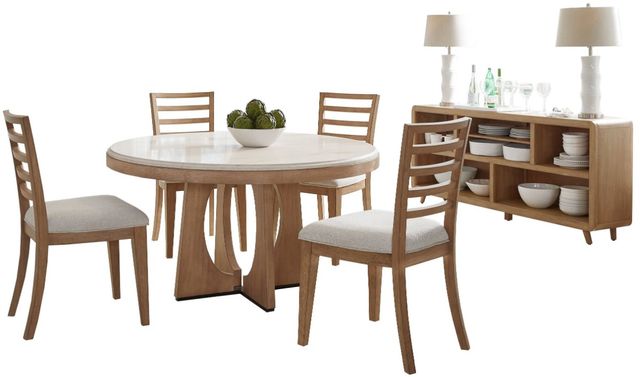 Parker House® Escape 6-Piece Glazed Natural Oak Full Dining Set with ...