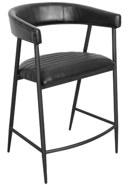 Classic Home Preston Jet Black 26" Counter Stool | Fischer Furniture ...