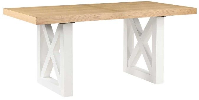 Steve Silver Co. Magnolia Natural Counter Dining Table with White Base ...