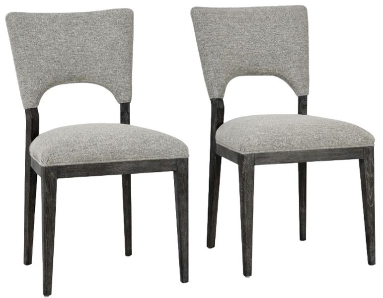 Classic Home Mitchel 2-Piece Gray Upholstered Dining Chair Set | Lacks ...