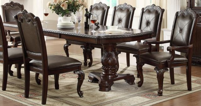 Crown Mark Kiera 7-Piece Brown Dining Table Set | Miskelly Furniture