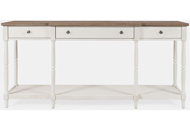 Jofran Inc. Grafton Farms Brown 70" Sofa Console with Antique White Base | Fischer Furniture ...
