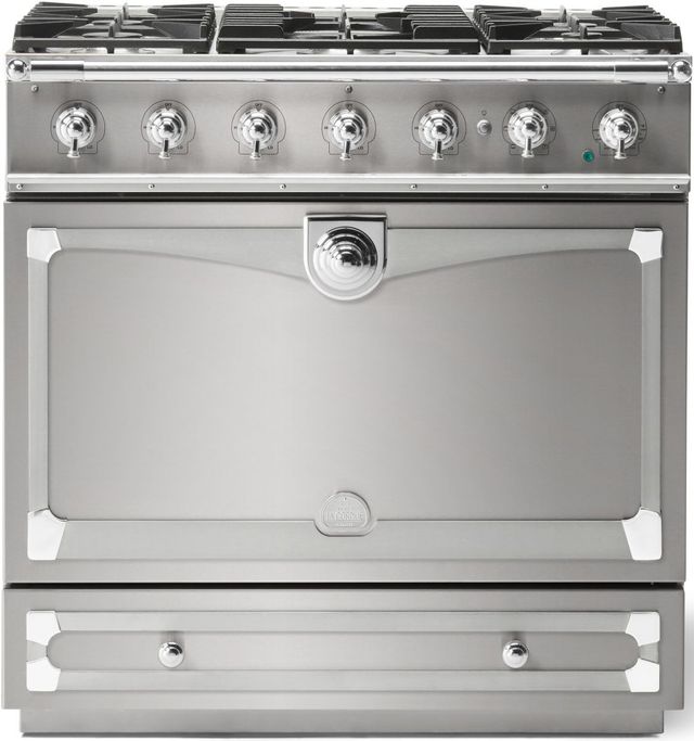 La Cornue CornuFé 90 AlberTine 36" Stainless Steel Freestanding Dual ...