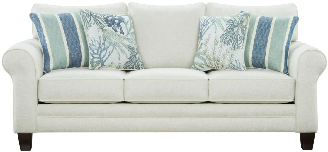 Fusion Furniture Grande Glacier White Sleeper Sofa | Furniture and ...