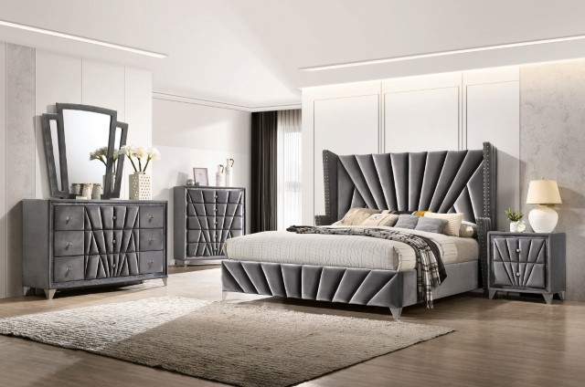 Furniture of America CarNatural Tone 5 Piece Bedroom Set Stylehouse Furnishings Nipomo CA