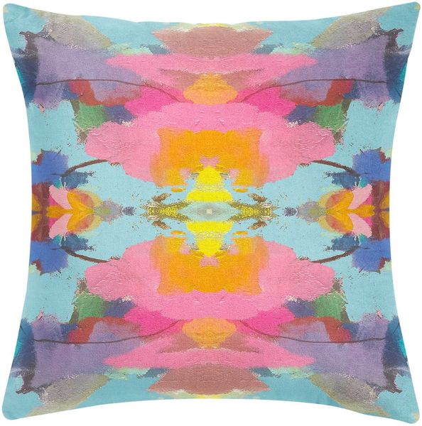 Laura Park Designs Antigua Smile Multi-Colored 22 x 22 Pillow ...