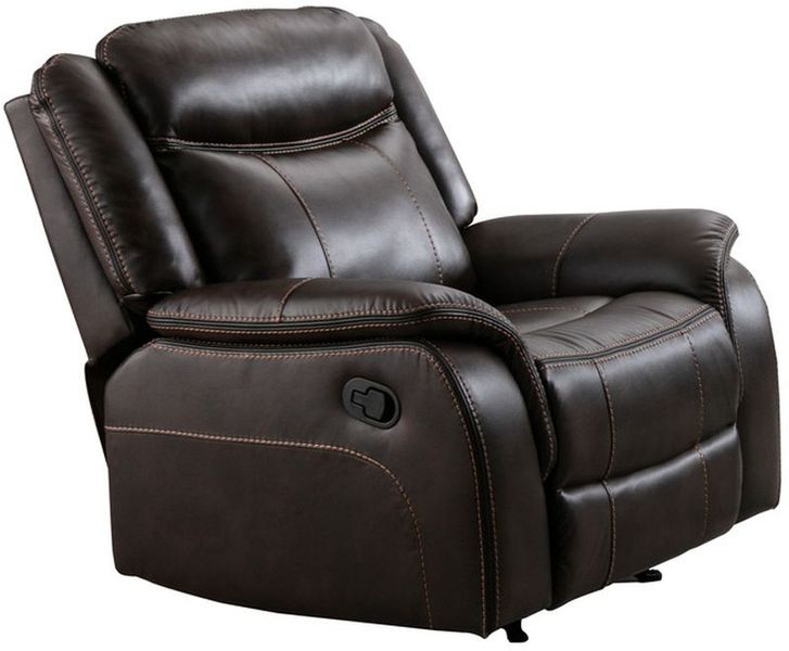 Mazin Furniture Paxton Brown Upholstered Rocker Recliner | Old McDonald ...