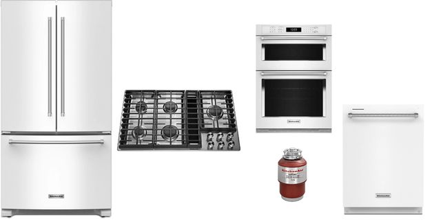 KitchenAid® 5 Piece Kitchen Package in White | Appliance Direct ...