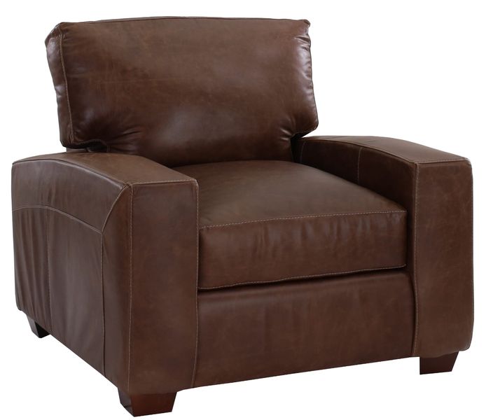 USA Premium Leather 48PR All Leather Chair | Miskelly Furniture