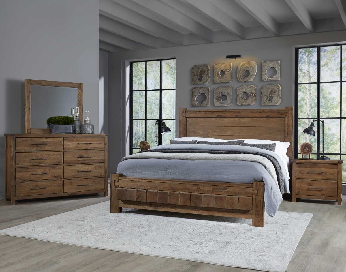 Vaughan Bassett Dovetail 4 Piece Natural Queen Bed Set