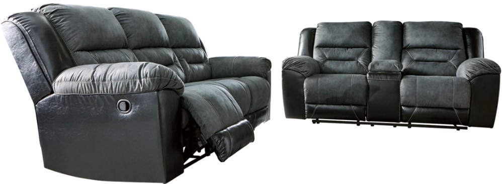 Signature Design by Ashley Earhart 2 Piece Slate Living Room Set with Reclining Sofa Phillips Home Furnishings Winnemucca NV