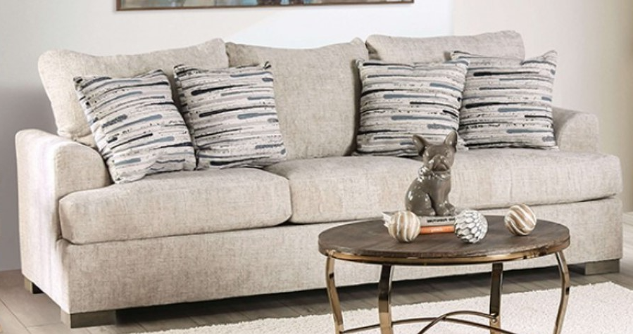 Furniture of America Leytonstone Cream Sofa