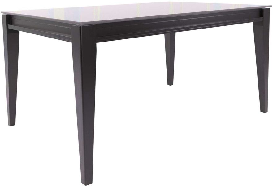 Canadel Gourmet Glass Top Dining Table with Peppercorn Washed Tapper ...
