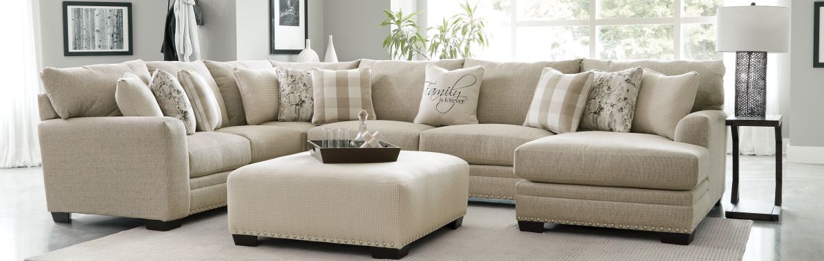 Jackson Furniture Salem 4-Piece Buff Sectional | Hubbard and Hoke Furniture