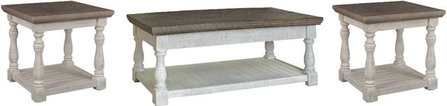 Signature Design by Ashley® Havalance 3-Piece Gray/White Living Room ...