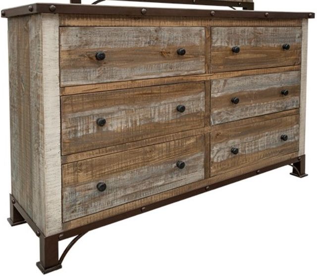 International Furniture Direct Antique Multi-Colored Dresser | Miskelly ...