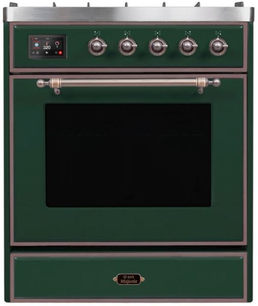 Ilve® Majestic II Series 30" Emerald Green Freestanding Dual Fuel ...