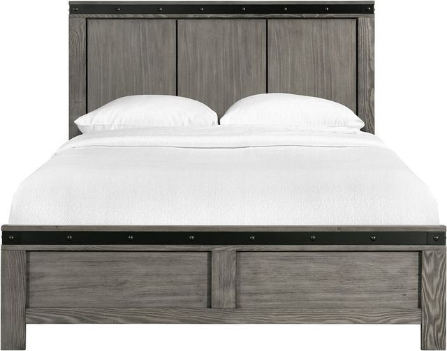 Elements International Wade Gray Wood King Bed | Jarons Furniture ...