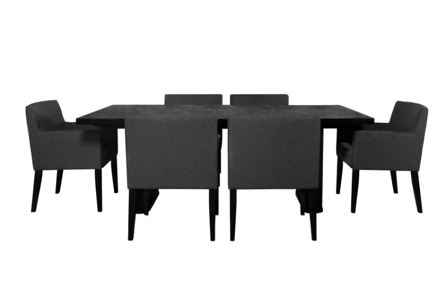 Coaster Catherine 7 Piece Black Rectangular Dining Table Set Store For Homes Furniture Flooring Newton IA