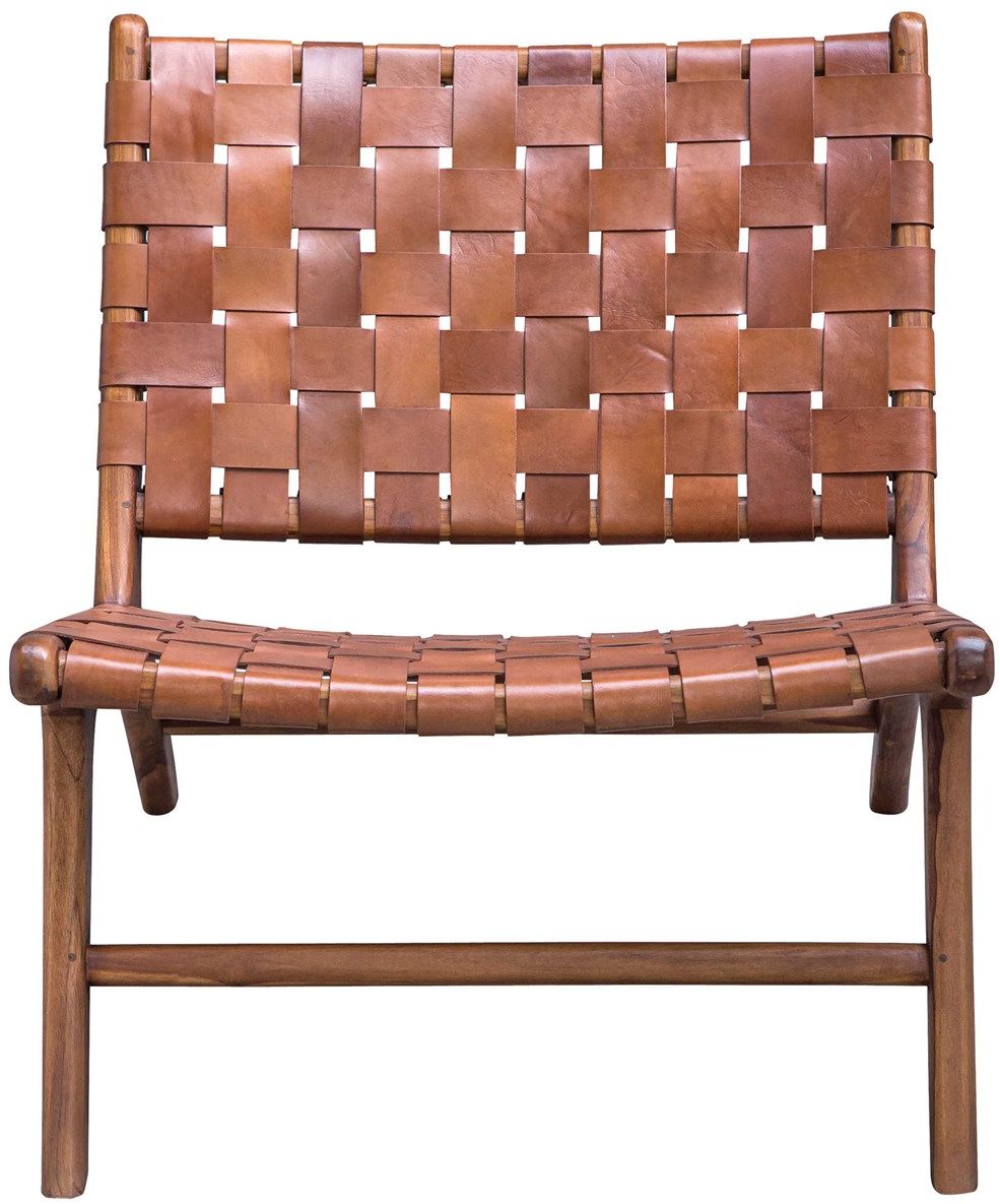 Cognac accent chair leather store