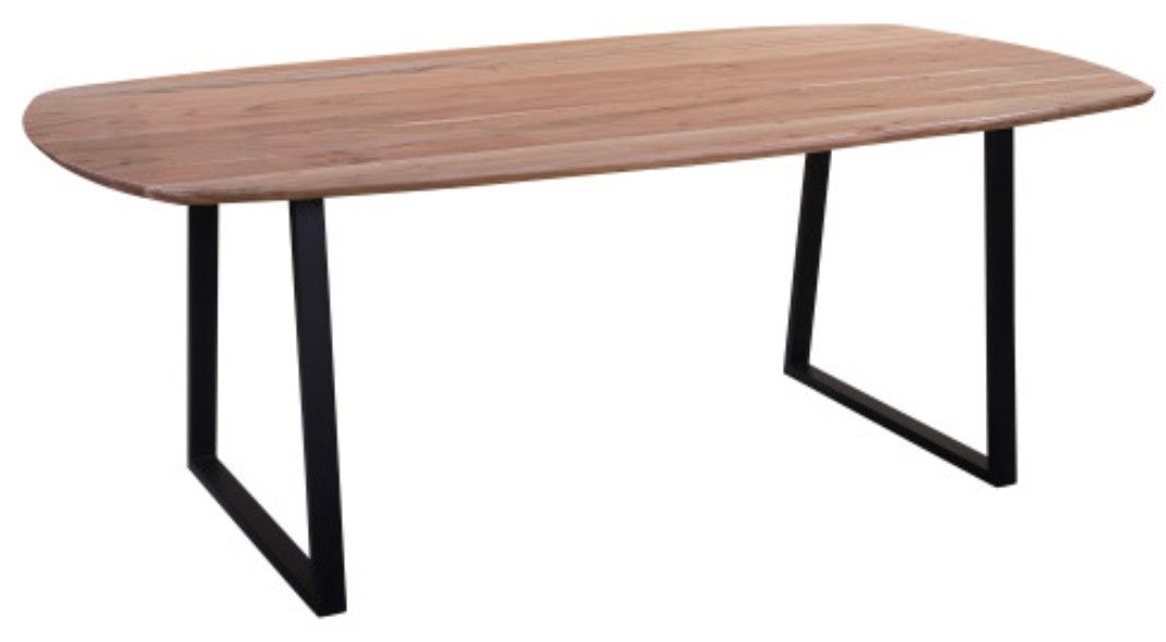 Porter International Designs Oldfield Brown Dining Table with Black ...