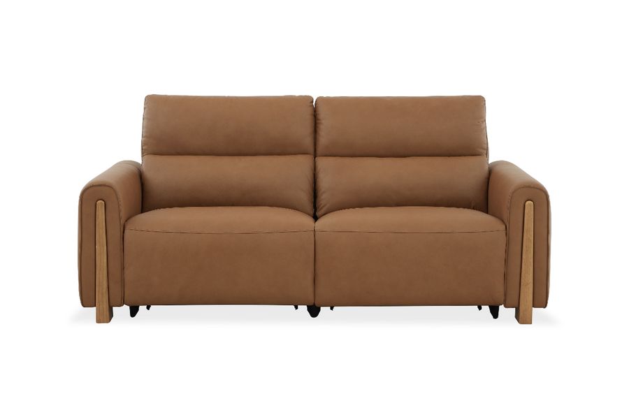 Kate Preston Home Aline Butternut Leather Power Reclining Sofa | Big ...