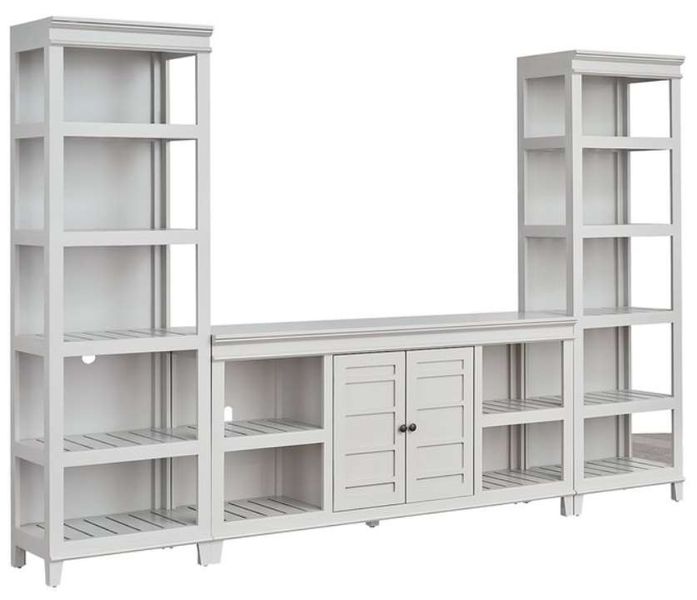 Progressive® Furniture Reagan 3-Piece Dove 114" Entertainment Wall ...