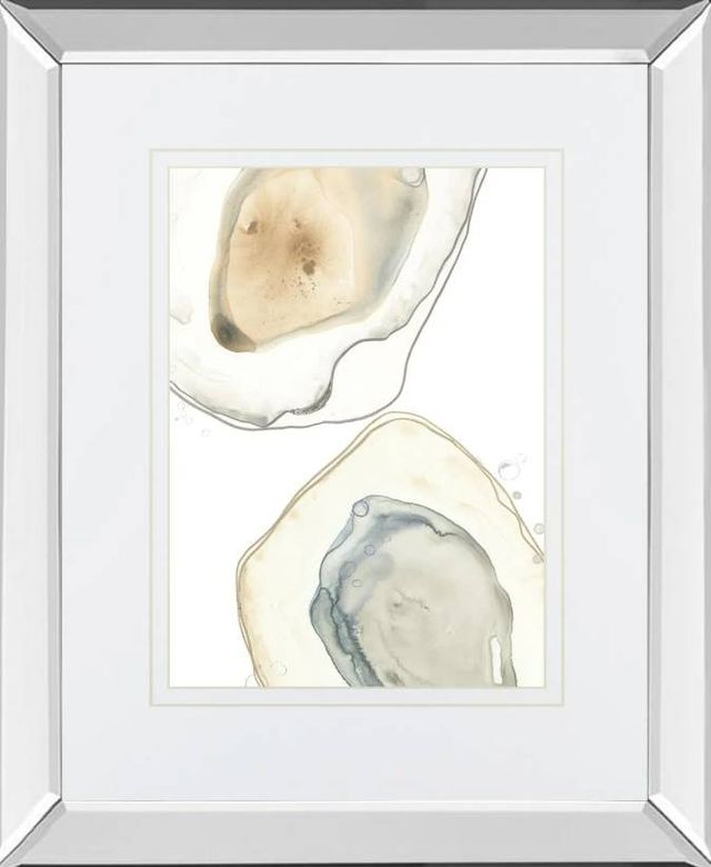 Classy Art Ocean Oysters III by June Erica Vess Mirrored Frame Wall Art ...