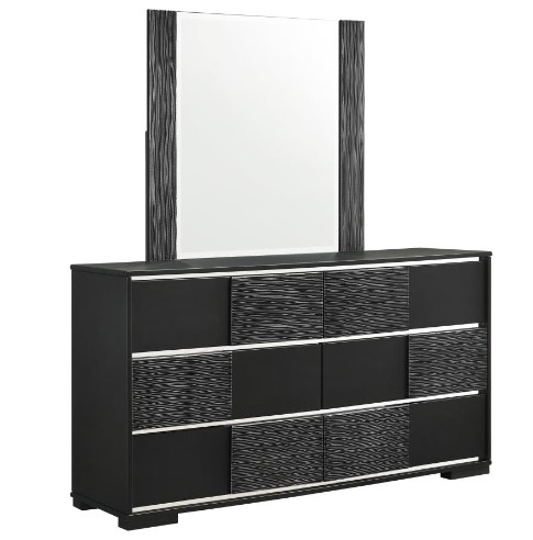 Coaster Blacktoft Black Dresser and Mirror