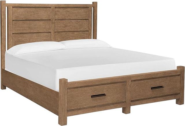 Magnussen Home® Plum Creek Sierra Brown Complete King Panel Storage Bed | Marshall's Home Living ...