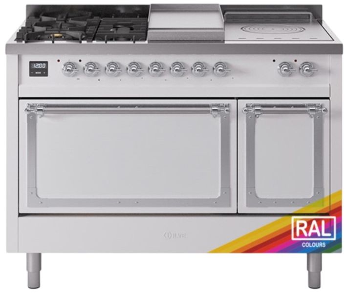 Ilve® Nostalgie II 48'' Custom RAL Color Natural Gas Freestanding Dual ...