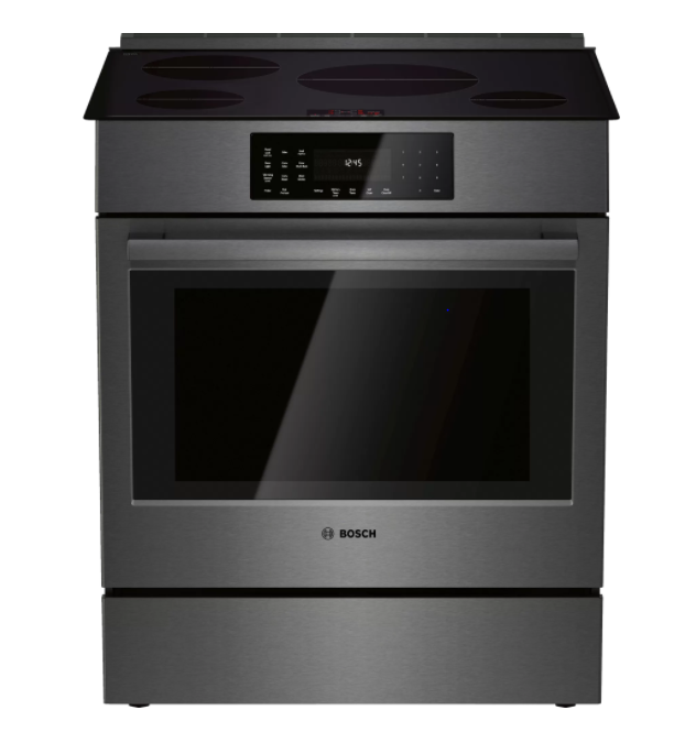 Bosch 800 Series 30" Black Stainless Steel Slide In Induction Range ...