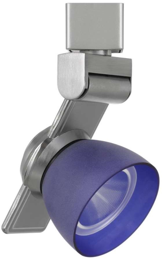 Cal® Lighting & Accessories Brushed Steel/Dark Blue Track Light ...