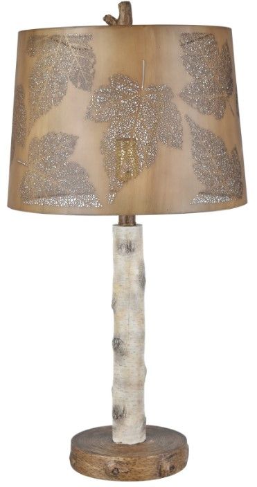Crestview Collection Birch Forest Birch Wood/Gold Table Lamp ...
