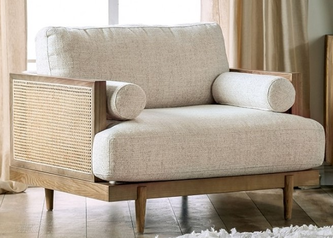 White oak accent chair store