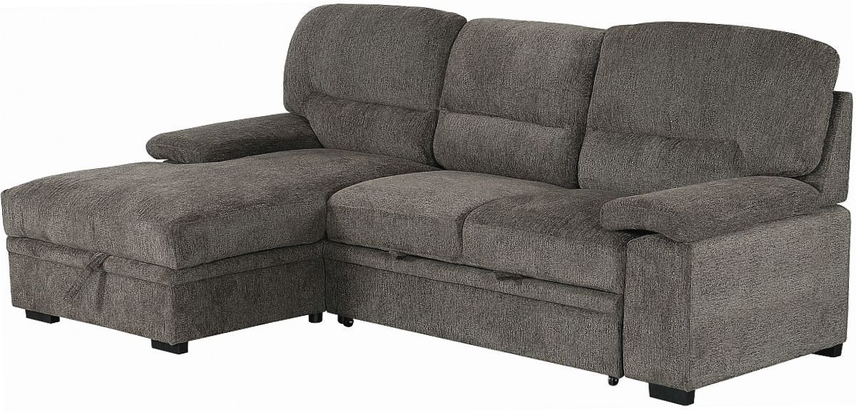Primo™ International Danilo Charcoal Left-Arm Facing Sleeper Sectional ...