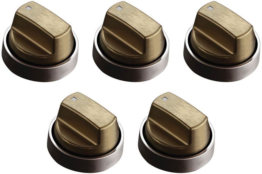 Wolf® 36" Professional Cooktop Brushed Brass Knob Kit | Dick Van Dyke ...