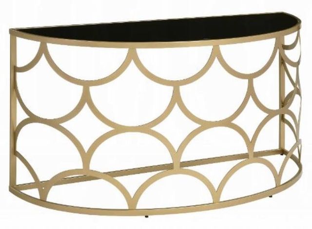 ACME Furniture Altus Black Console Table with Gold Base | Furniture Time
