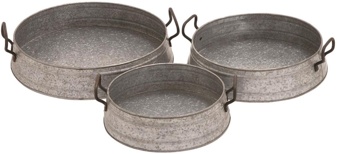 Deco Marche 3-Piece Gray Tray Set | Fischer Furniture | Rapid City, SD