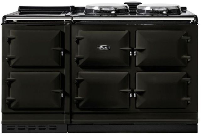 AGA™ R7 Classic Cast Iron 60" Pewter Slide In Induction Range | FW Black