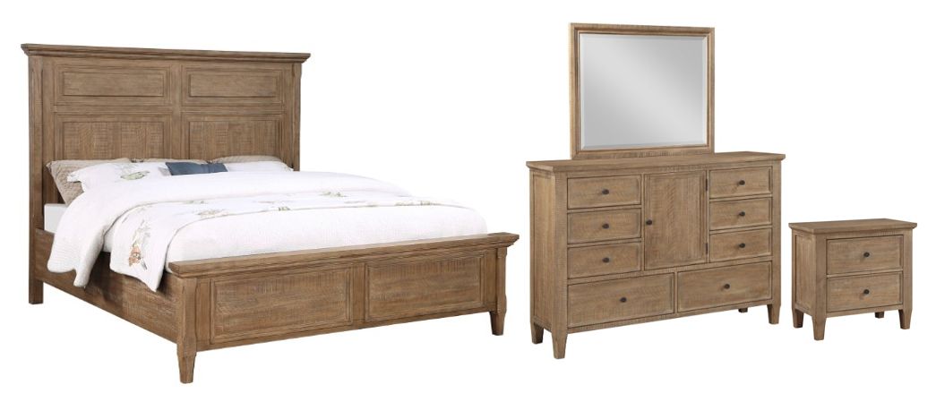 Steve Silver Co. Riverdale 4-Piece Driftwood King Panel Bedroom Set ...