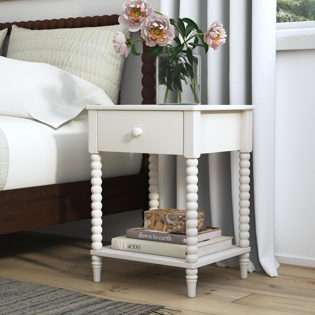homestyles Spindle White Nightstand Hoelscher s Fine Furniture Appliances Electronics Floresville and Pleasanton TX